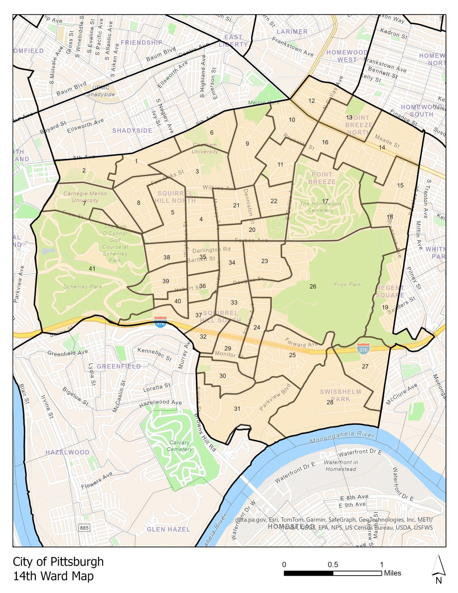 Map of the 14th Ward - The 14th Ward Independent Democratic Club